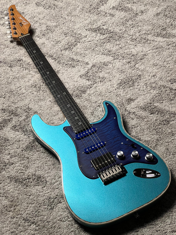 Dhatarattha Custom DST HSS in Ocean Turquoise Metallic with Rosewood F ...