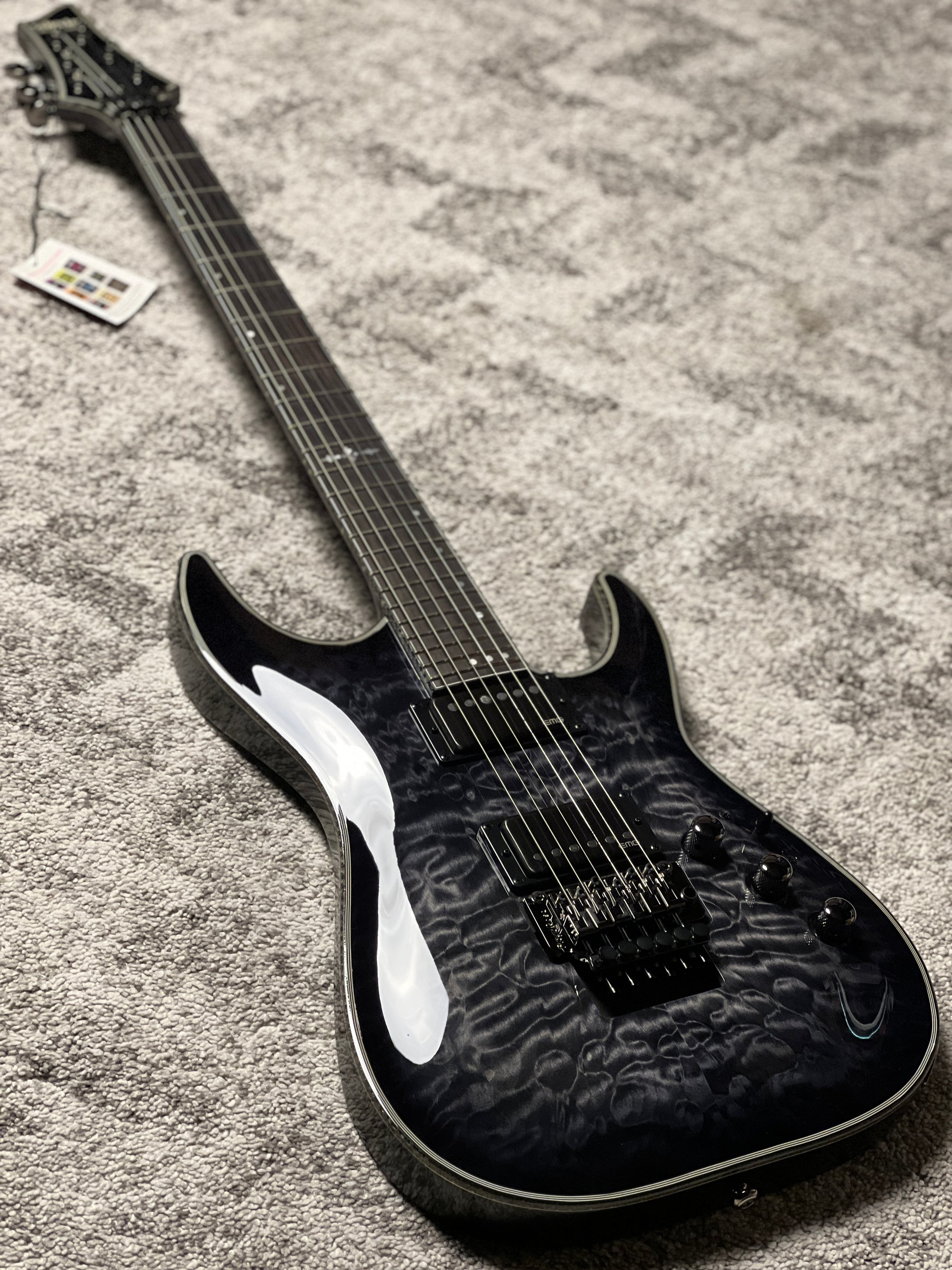 Schecter Hellraiser Hybrid C-1 FR TBB with Floyd Rose in Trans Black W ...