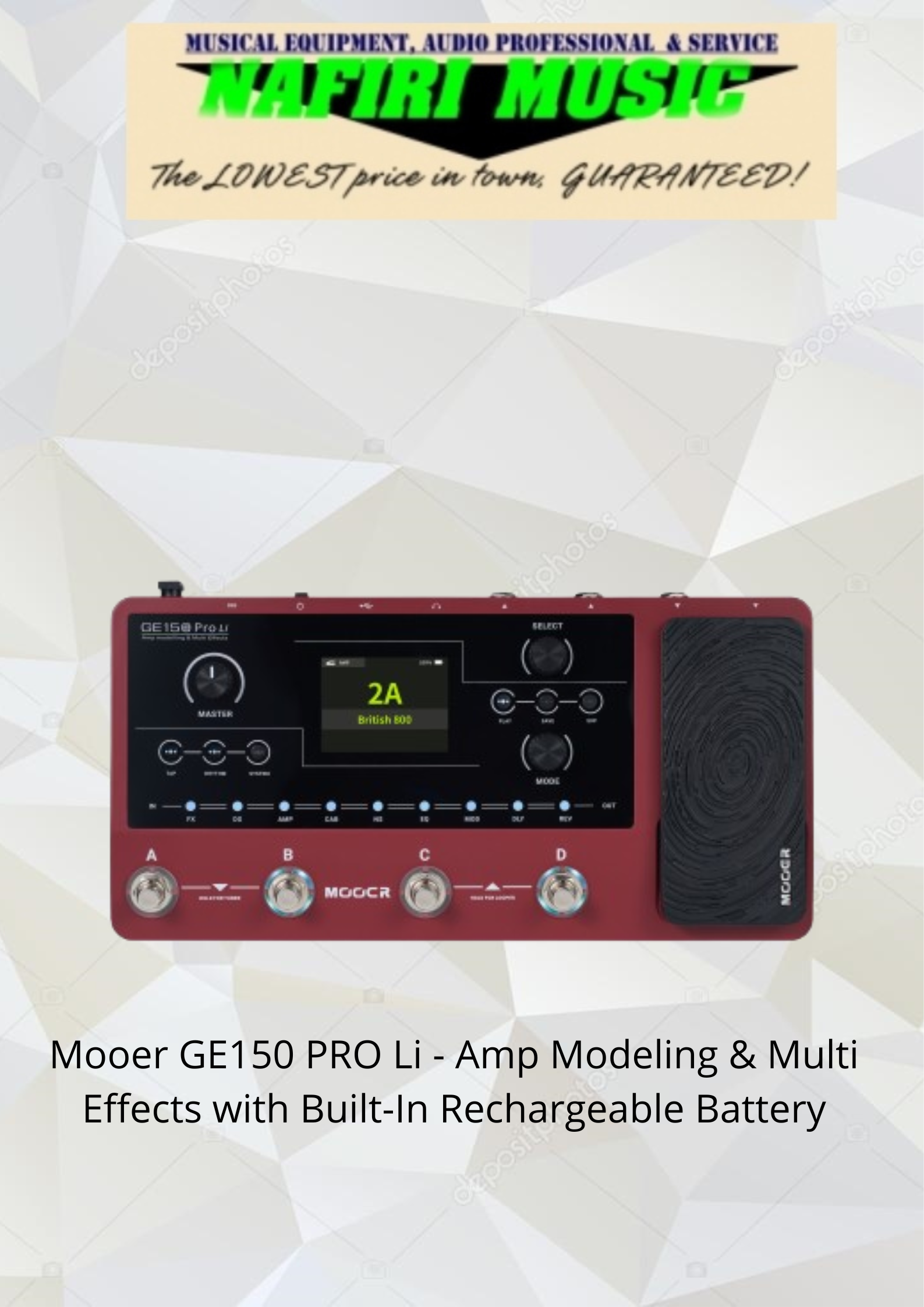 Mooer GE150 PRO Li - Amp Modeling & Multi Effects with Built-In Rechar ...