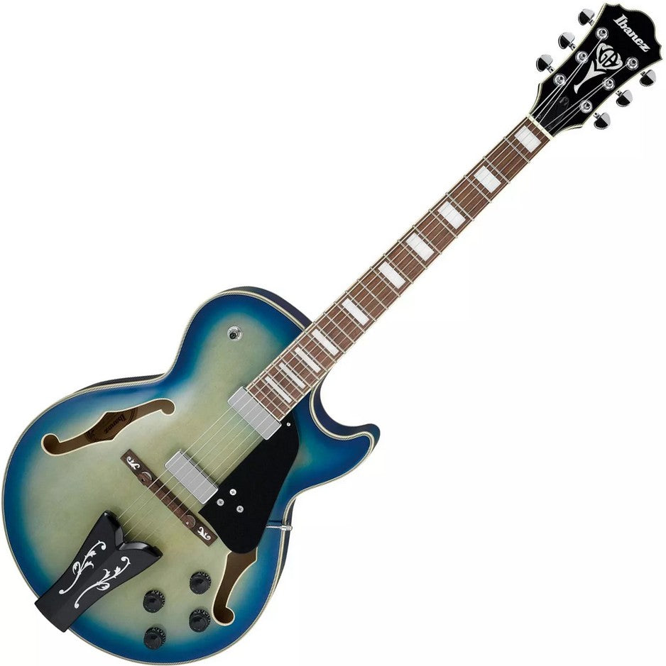 Ibanez GB10EM-JBB George Benson Signature in Jet Blue Burst ...