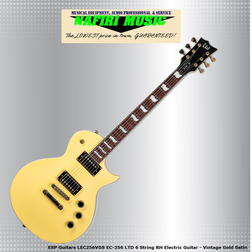 ESP LEC-256 LTD In Vintage Gold Satin – nafiriguitar.com