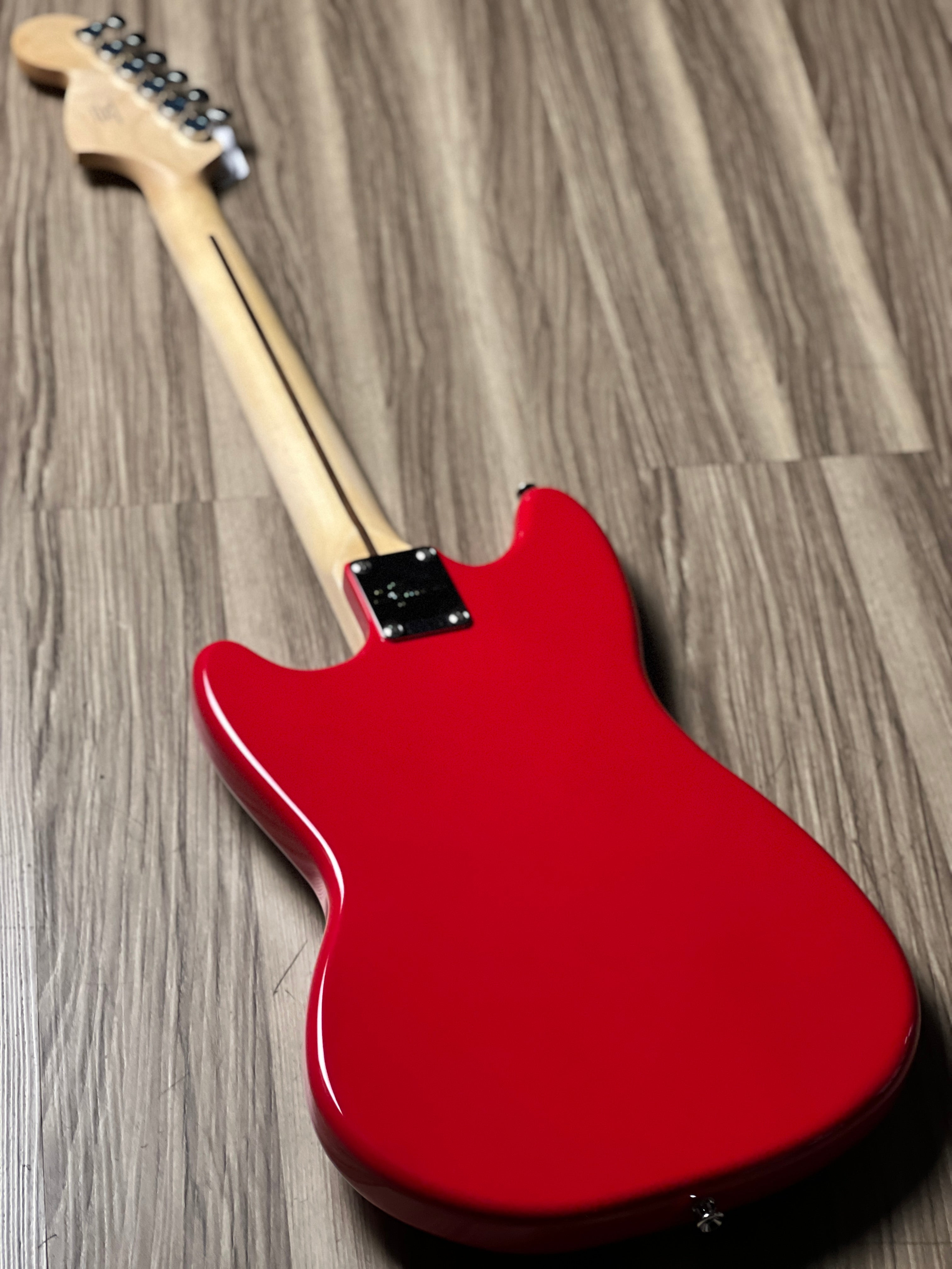 Squier Sonic Mustang with White Pickguard and Maple FB in Torino Red ...