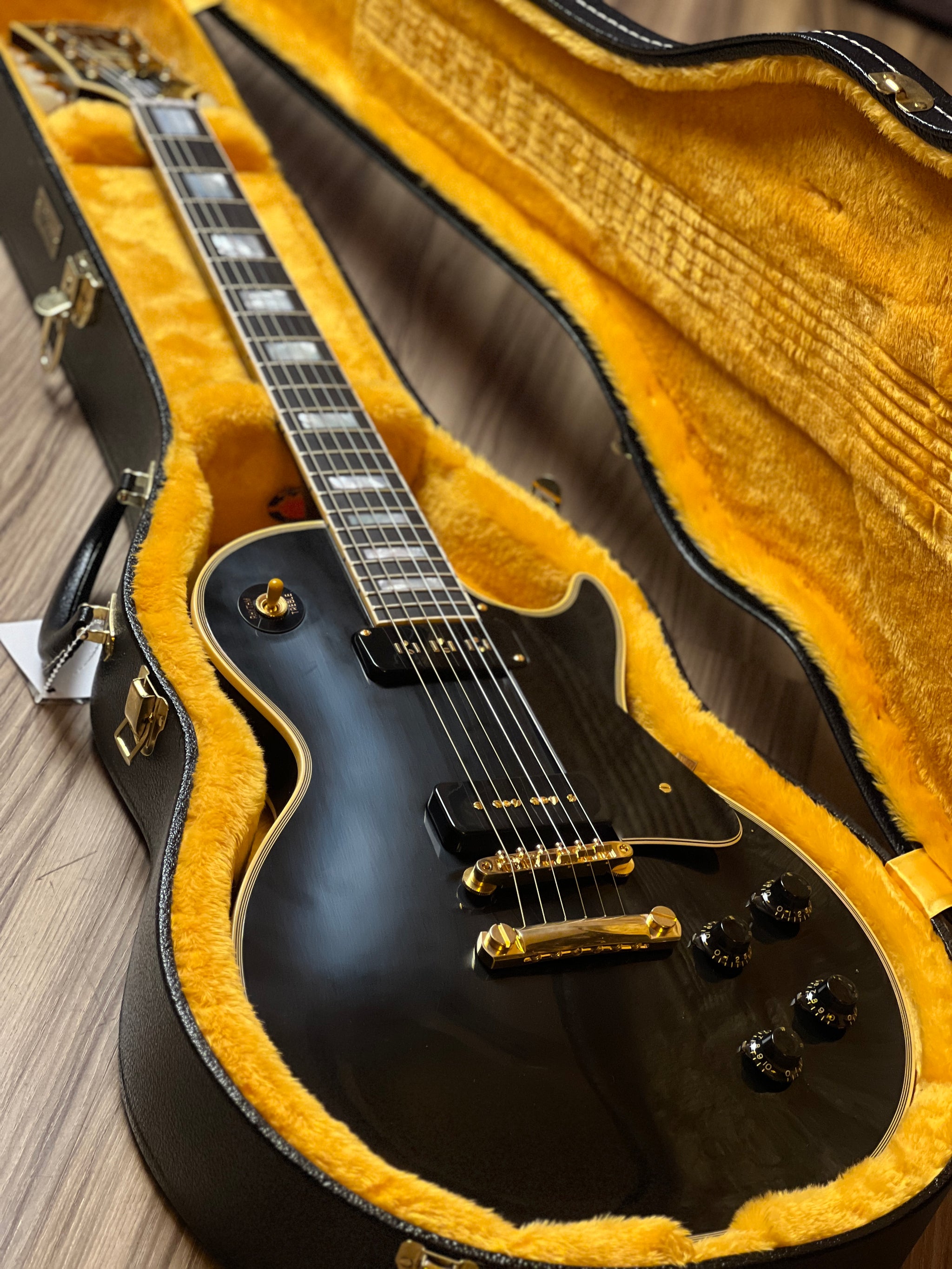 Gibson Custom 1954 Les Paul Custom Staple Pickup Reissue VOS in Ebony ...