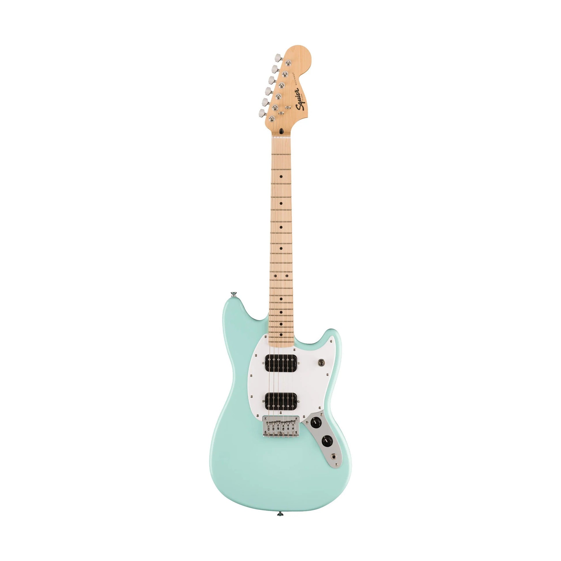 Squier FSR Sonic Mustang HH with White Pickguard and Maple FB in Sonic ...