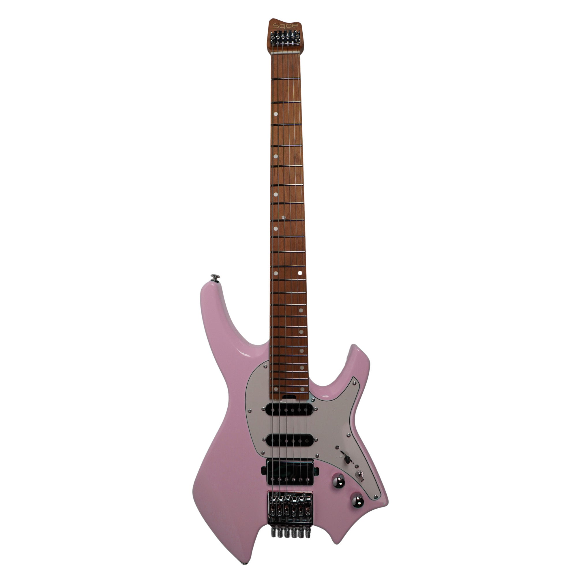 SQOE Headless Electric guitar SEWT700 in Shell Pink HSS – nafiriguitar.com