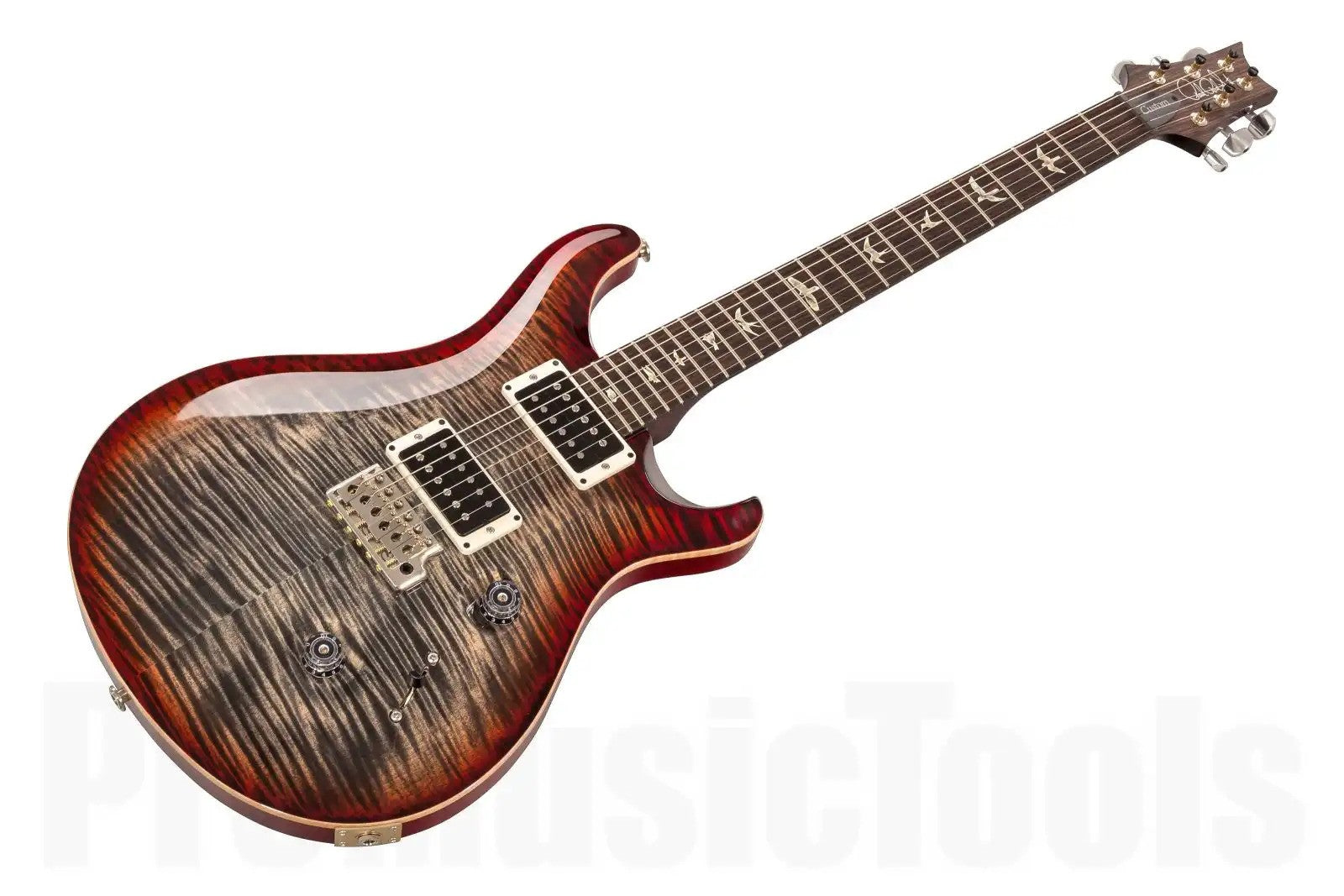 PRS Custom 24 In Charcoal Cherry With Stained Flame Neck 241400 ...
