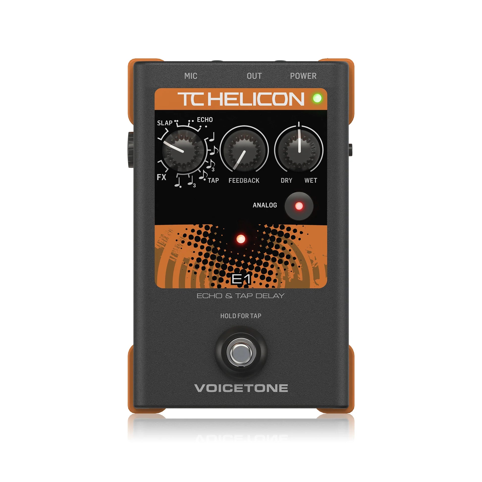TC-Helicon VoiceTone E1 Echo and Tap Delay Vocal Effects Pedal ...