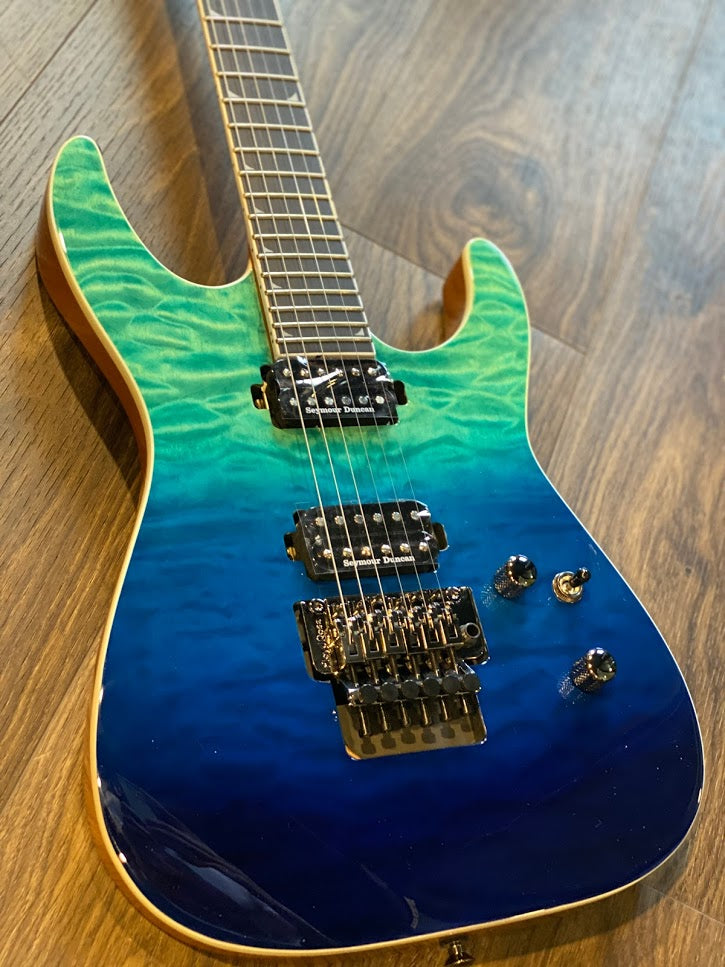 Jackson Pro Series Soloist SL2Q - Caribbean Blue Fade – nafiriguitar.com