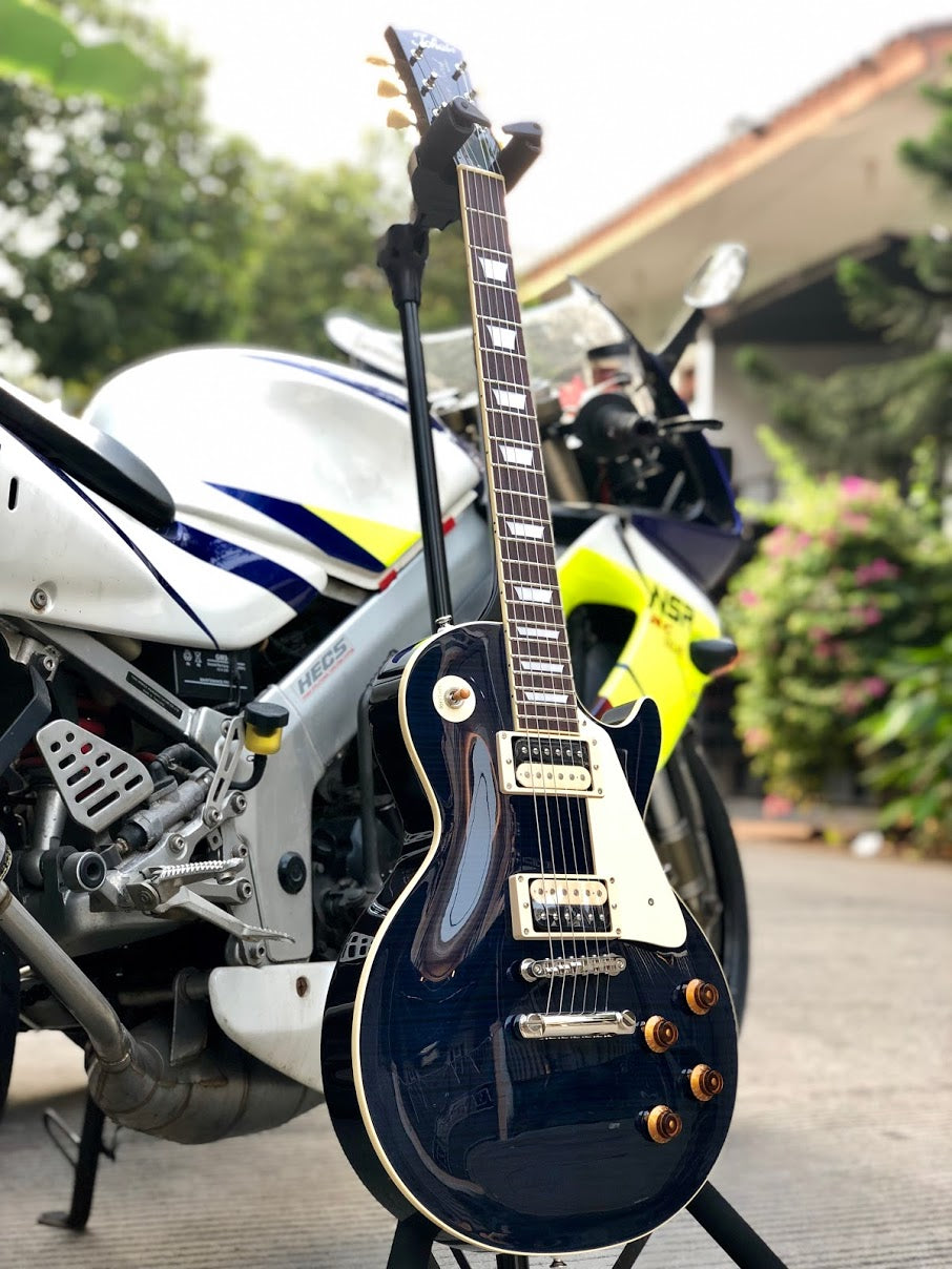 Tokai LS-136F ZB IB Love Rock Japan สี Indigo Blue พร้อม AAAA Flame To – nafiriguitar.com