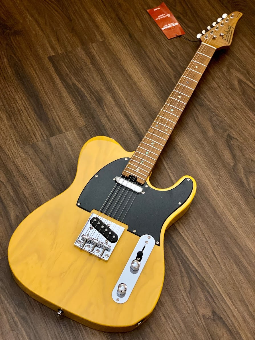 Soloking MT-1 ASH FM พร้อมคอเมเปิ้ลเฟลมย่างใน Butterscotch Blonde Nafi ...