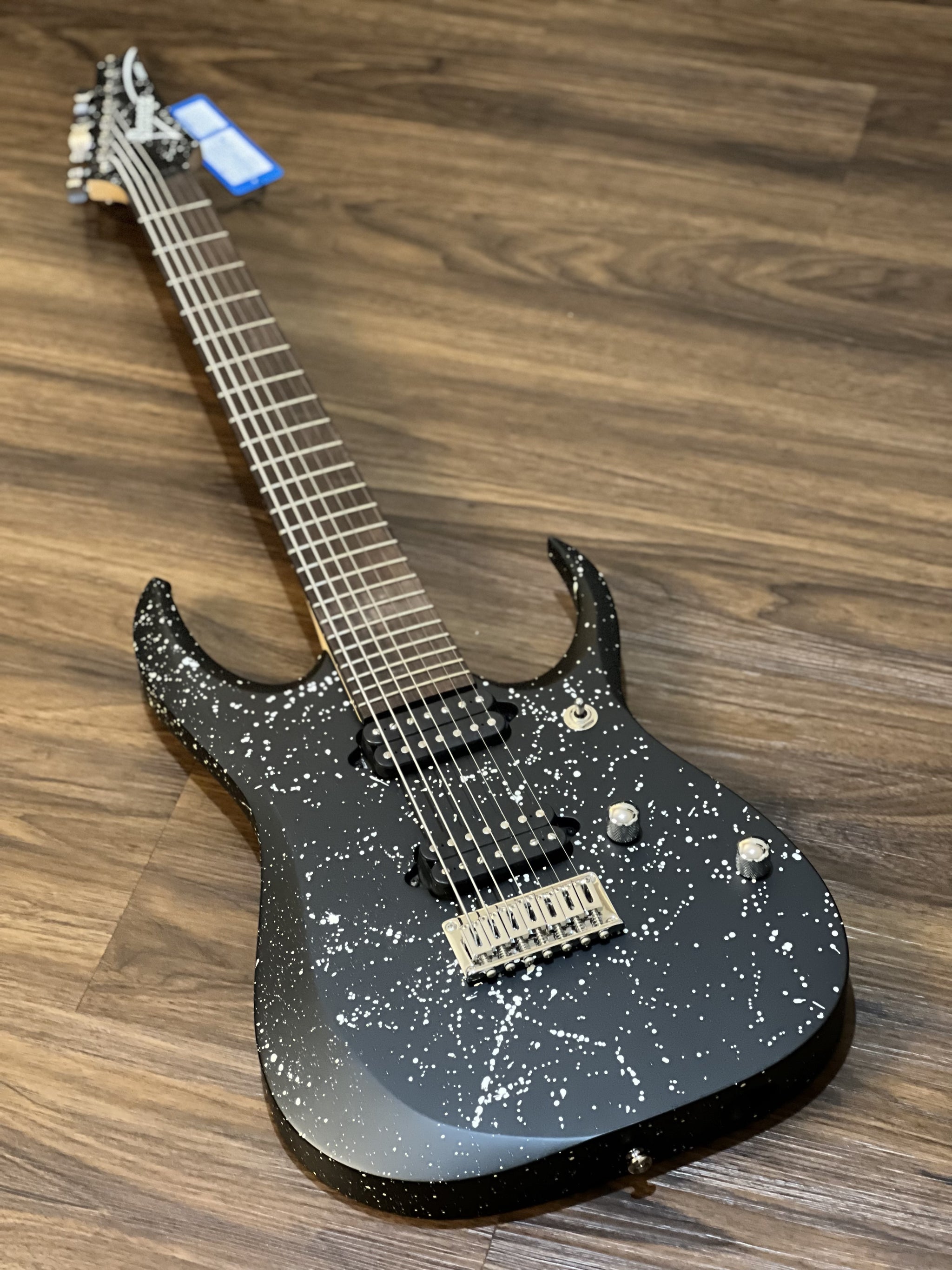 Ibanez KOMRAD20 Brian Head Signature 7-String in Black w/ White Splatt ...