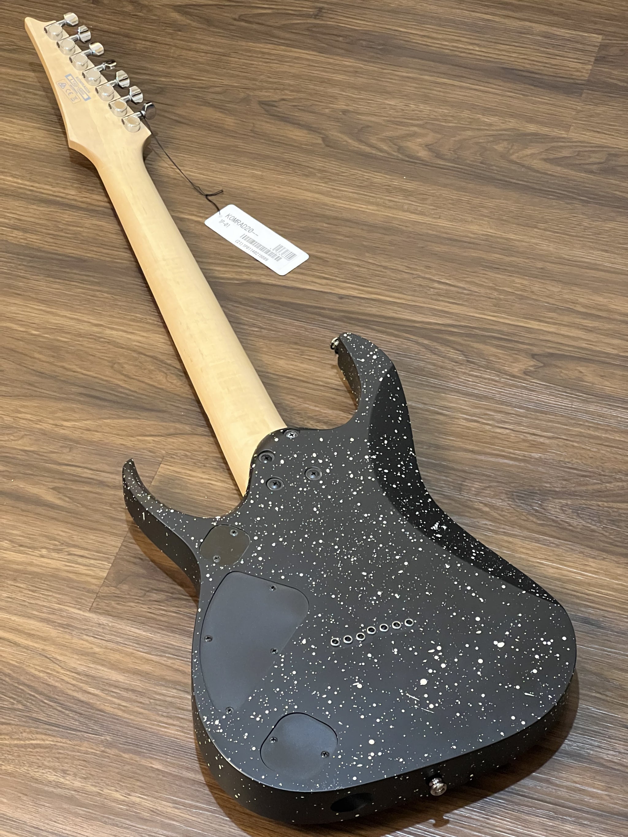 Ibanez KOMRAD20 Brian Head Signature 7-String in Black w/ White Splatt ...