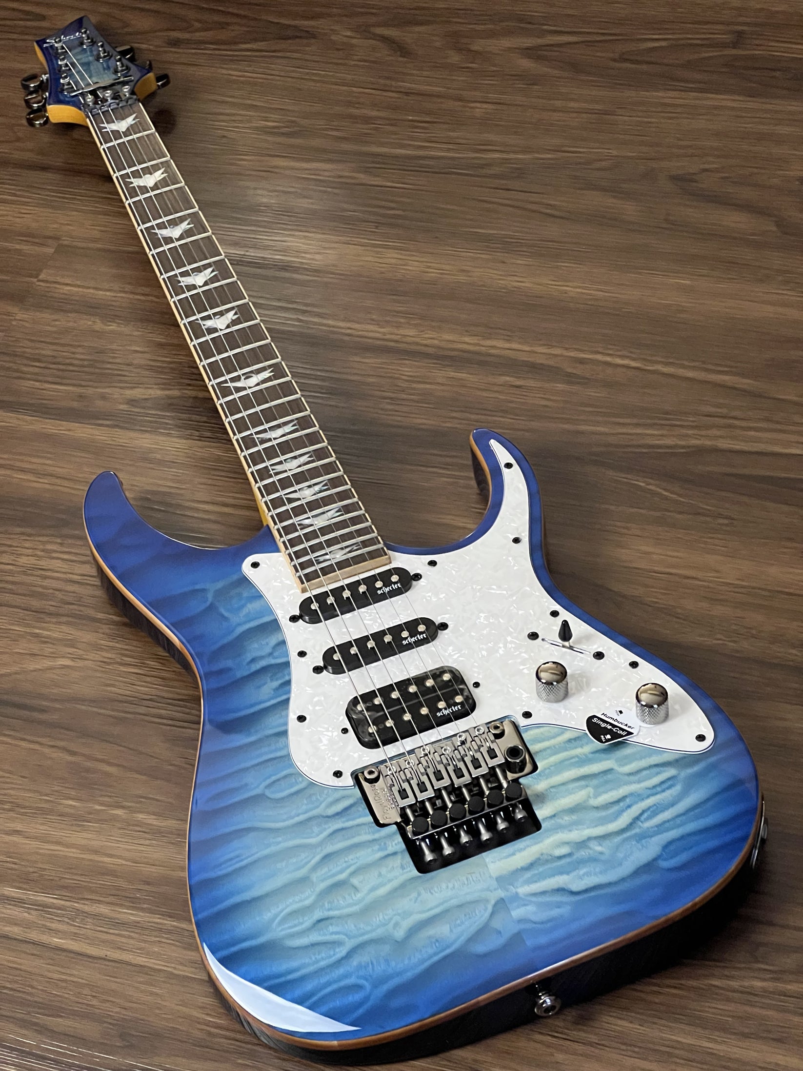 Schecter Banshee-6 FR Extreme Ocean Blue Burst – nafiriguitar.com