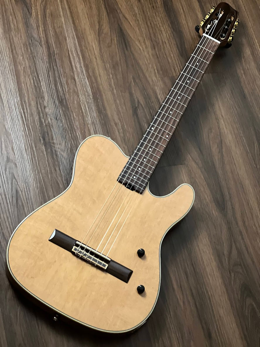 SQOE Spain SEGD900 Nylon Electric Guitar with Piezo in Natural Gloss ...